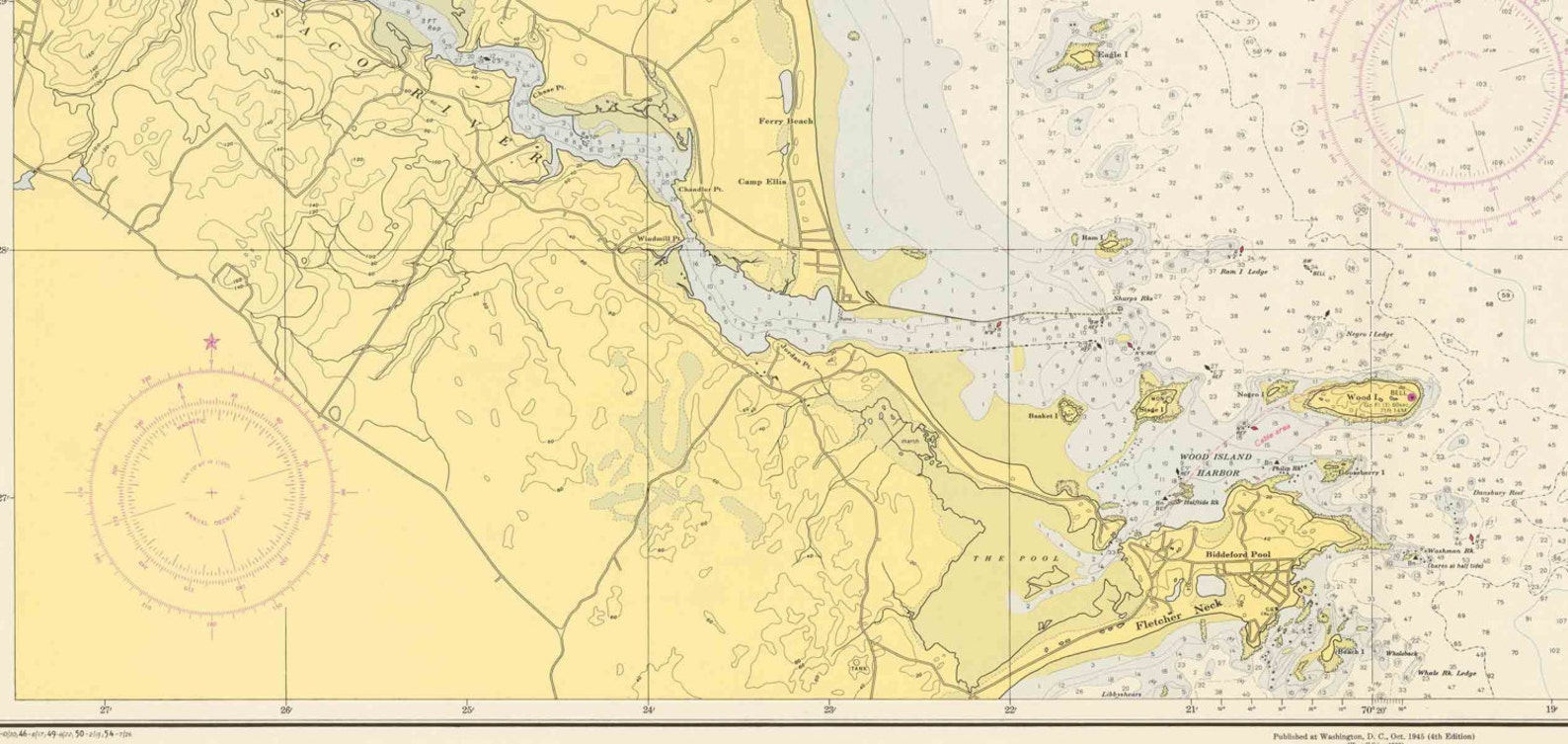 Saco Bay and Vicinity Biddeford Higgins & Old Orchard Beach - Etsy