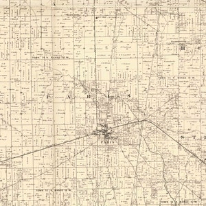 Edgar County Illinois 1870 - Old Wall Map Reprint With Homeowner Names ...