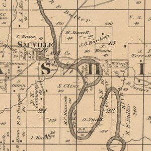 Cedar County Missouri 1879 - Old Wall Map With Landowner & Homeowner ...