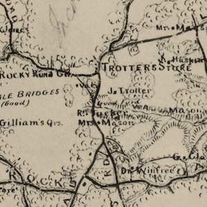 Brunswick County Virginia 1864 Old Wall Map With Homeowner - Etsy Canada