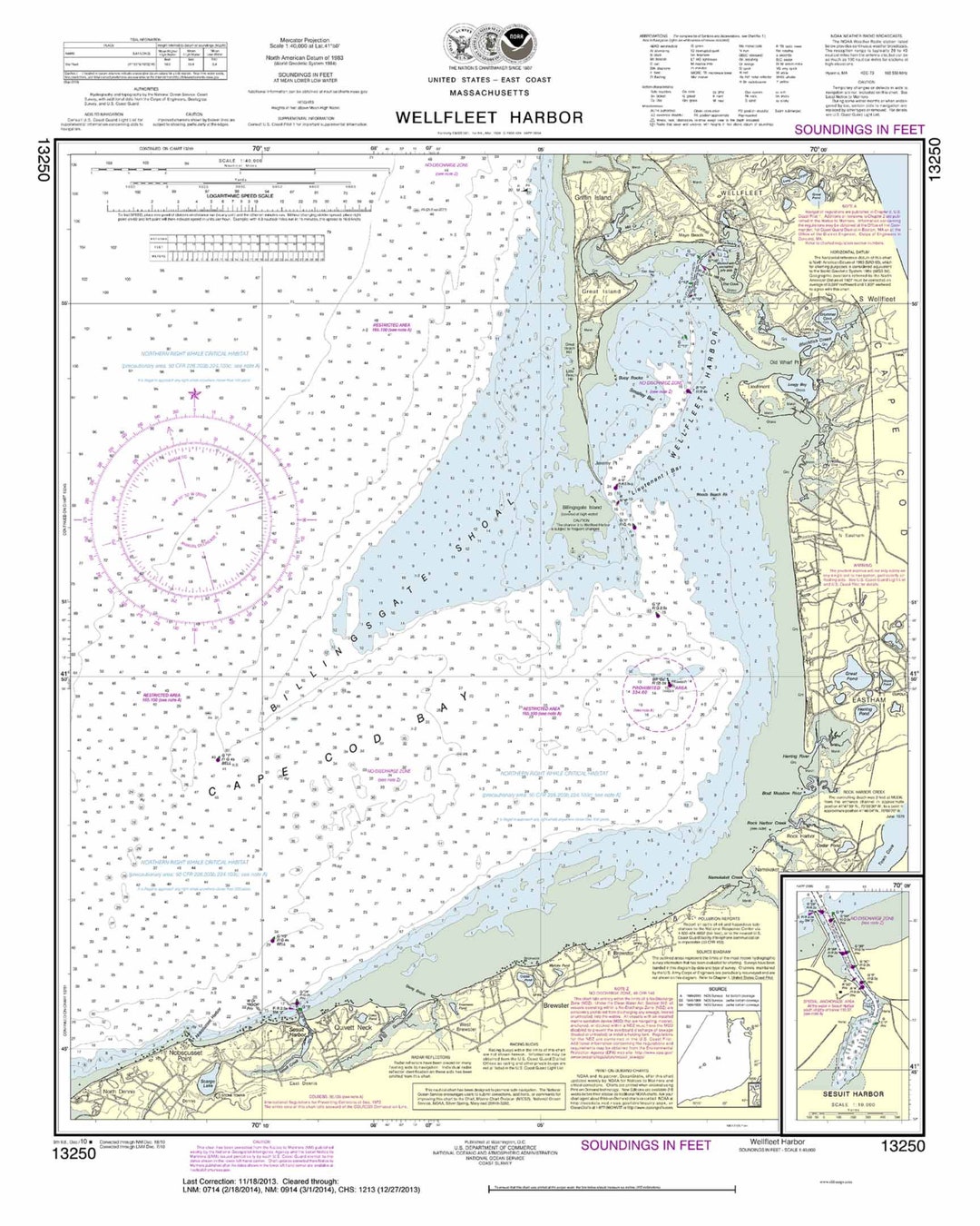Wellfleet Harbor - 2013 Nautical Map - Massachusetts - ED Reprint ...