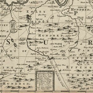 London England Environs Circa 1686 Old Map Reprint - Etsy