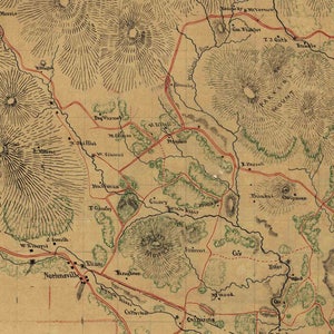 Greene County Virginia Ca 1860 Old Wall Map With Homeowner Names ...
