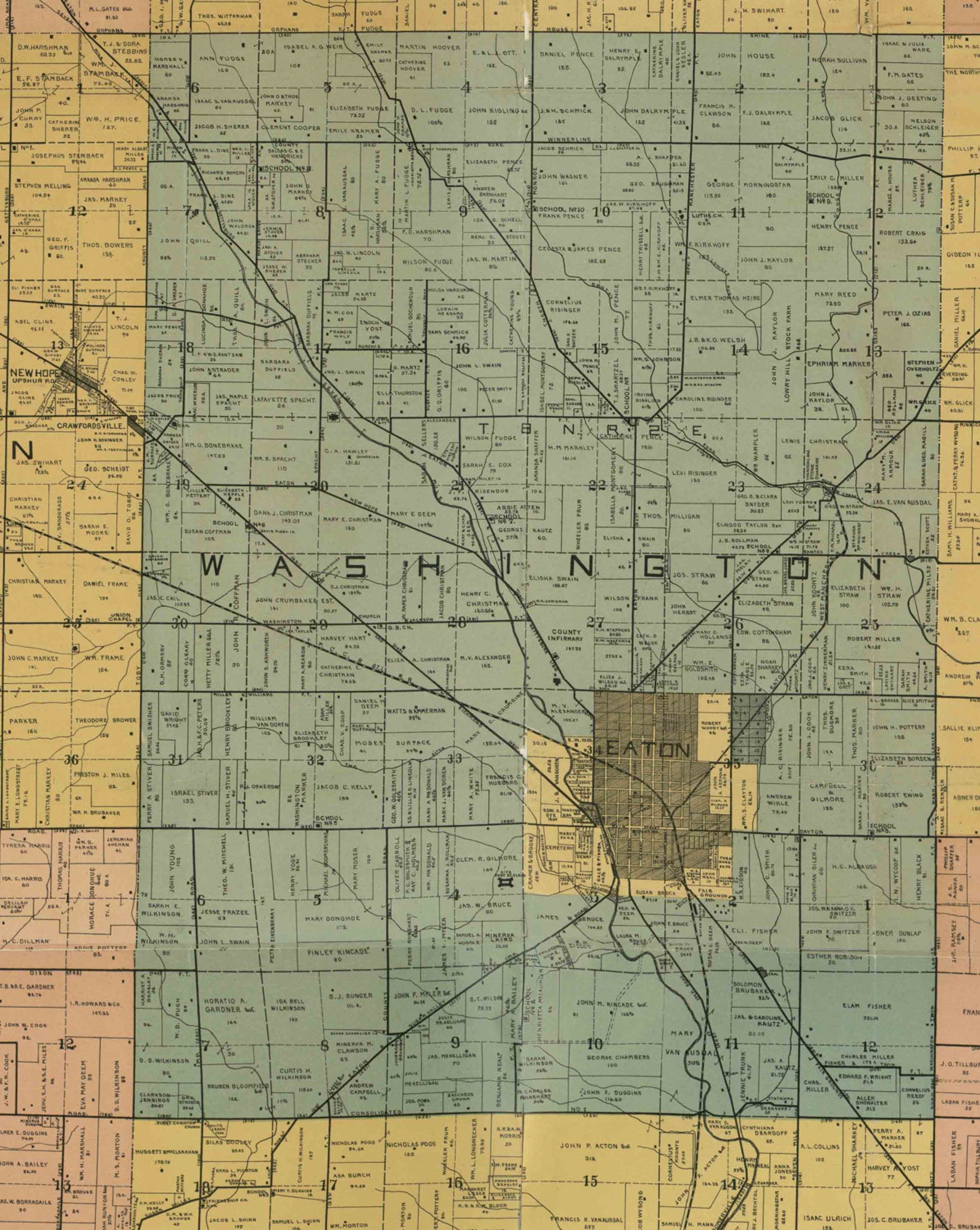 Preble County Ohio 1897 Old Wall Map Reprint With Homeowner - Etsy UK