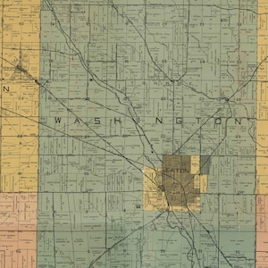 Preble County Ohio 1897 - Old Wall Map Reprint With Homeowner Names ...