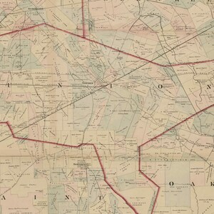 Madison County Ohio 1862 - Old Wall Map Reprint With Homeowner Names ...
