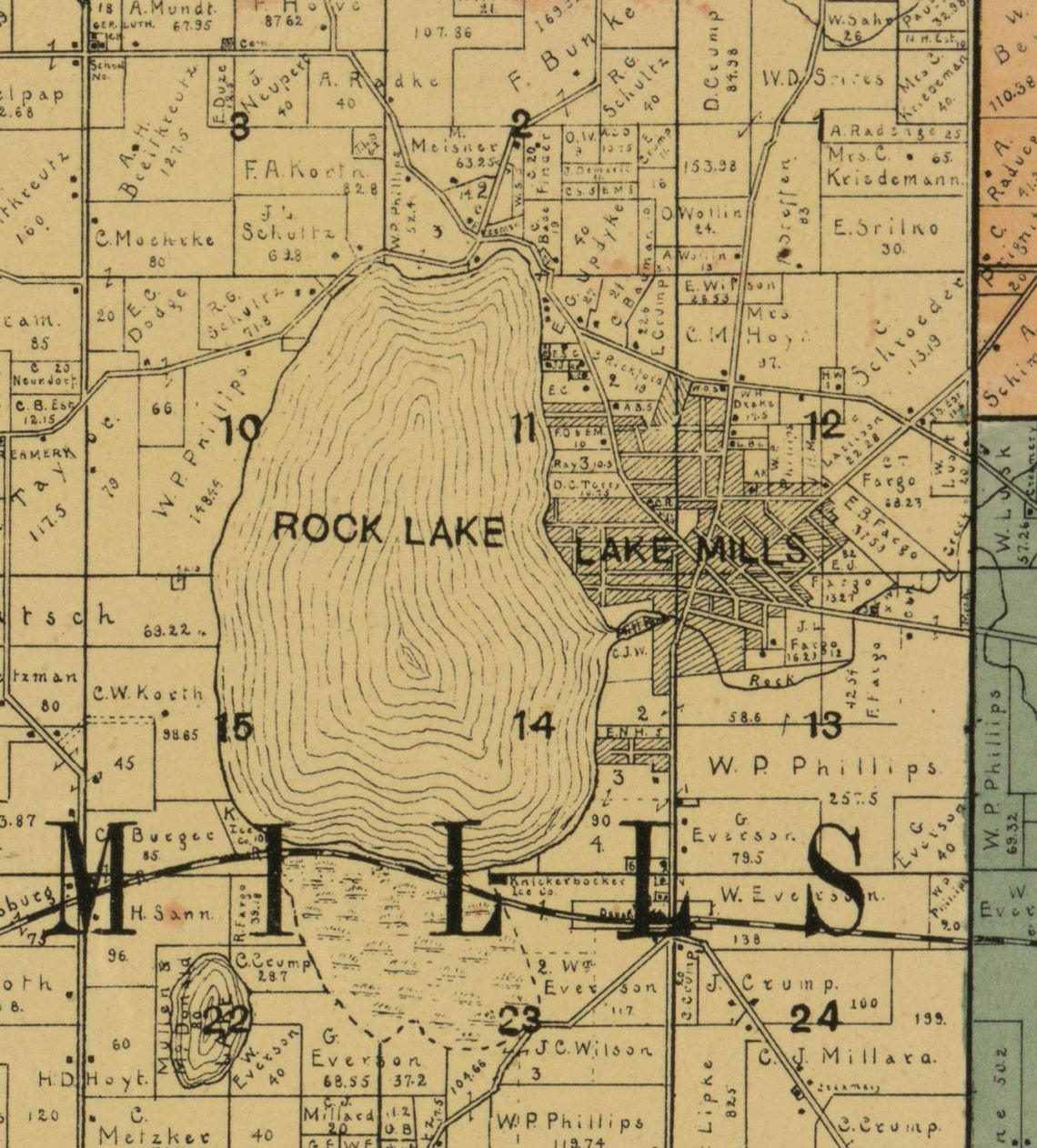 Jefferson County Wisconsin 1900 Old Wall Map Reprint With - Etsy
