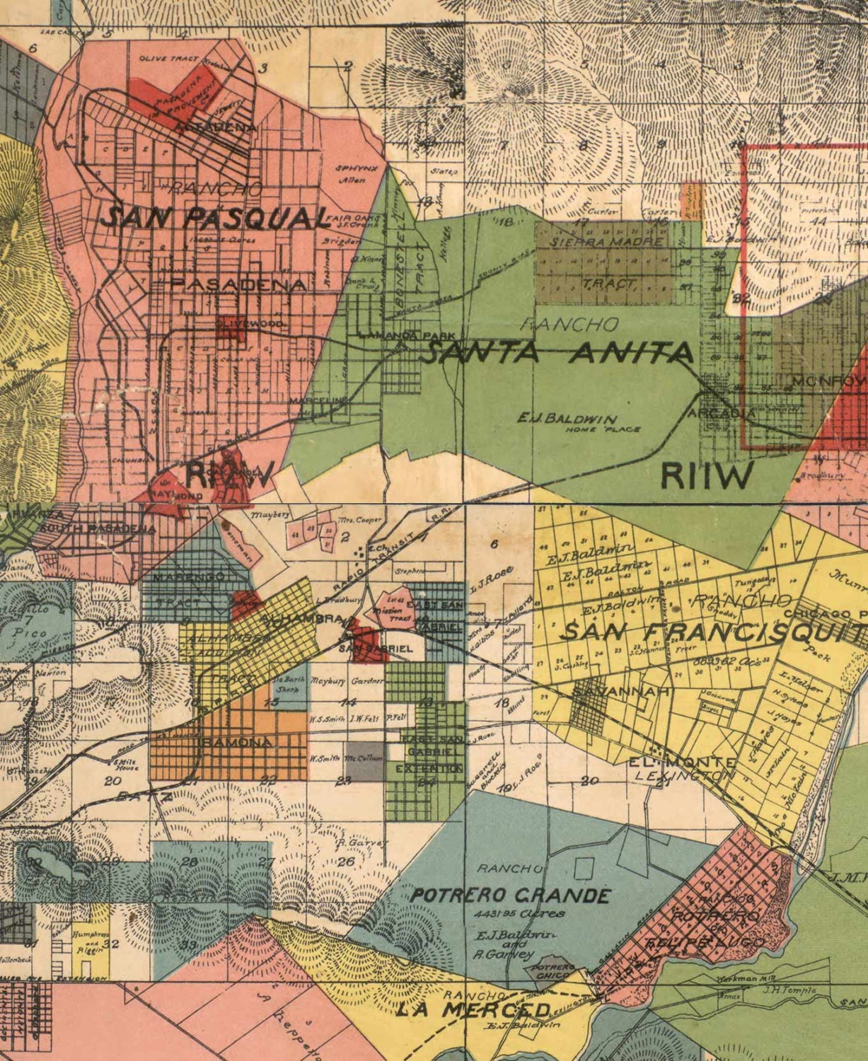 Los Angeles County California 1888 Old Wall Map Reprint With - Etsy
