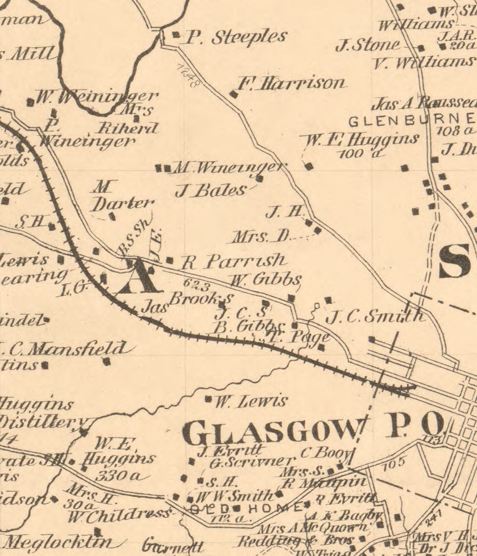 Barren County Kentucky 1877 Wall Map With Homeowner Names | Etsy
