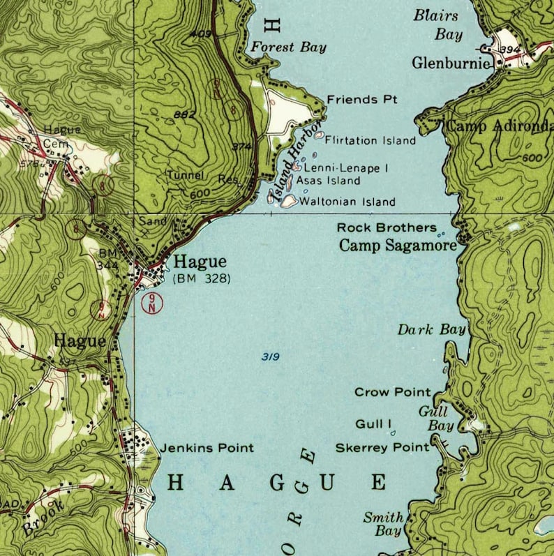 Lake George 1958 USGS Old Topographic Map Custom Composite - Etsy Lake George 1958 USGS Old Topographic Map Custom Composite - Etsy