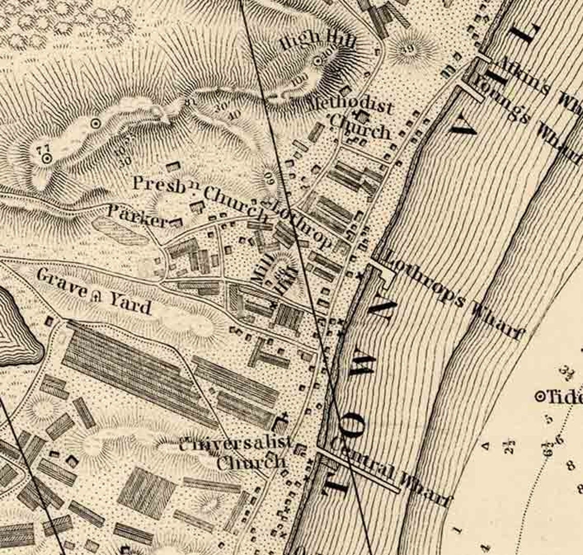 Provincetown and Truro 1836 - Map of the Extremity of Cape Cod, MA ...