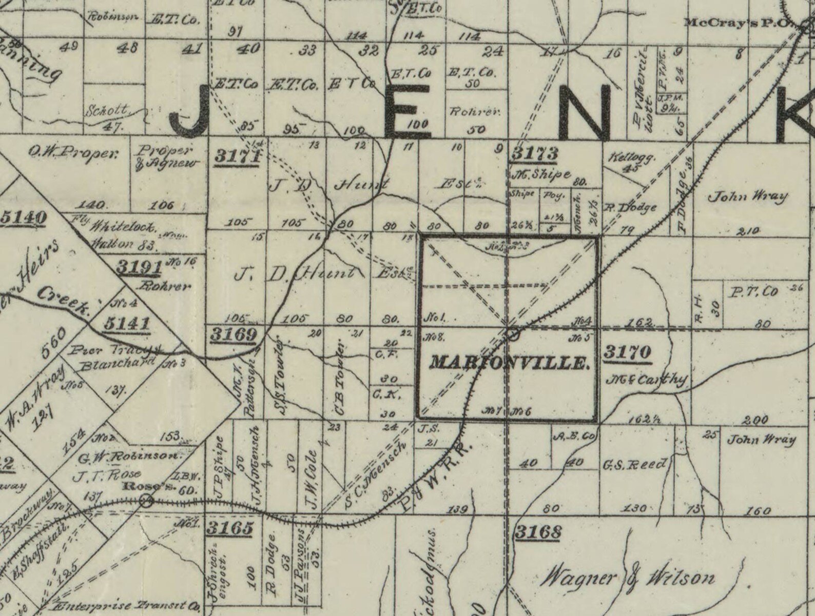 Forest County Pennsylvania 1895a Old Wall Map With Landowner | Etsy