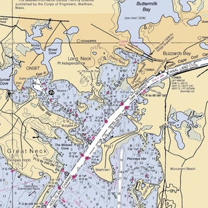 Buzzards Bay, Massachusetts - 2001 Nautical Map - Reprint Harbors 249 ...
