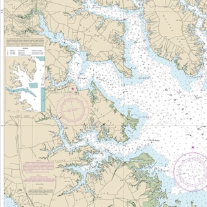 York River Entrance and Mobjack Bay - 2014 Nautical Map - Chesapeake ...