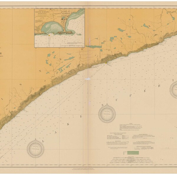 Map of Portage Lake Mi - Etsy