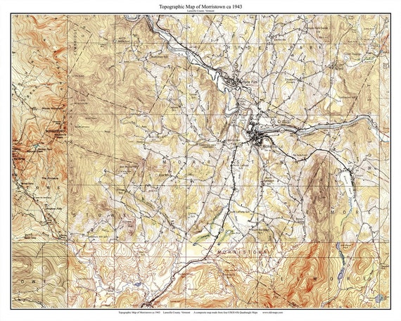 Morristown 1943 Old USGS Town Map Custom Composite Reprint - Etsy