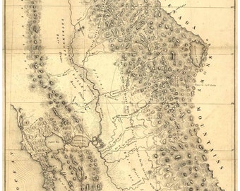 California 1890 Map Rand McNally Reprint