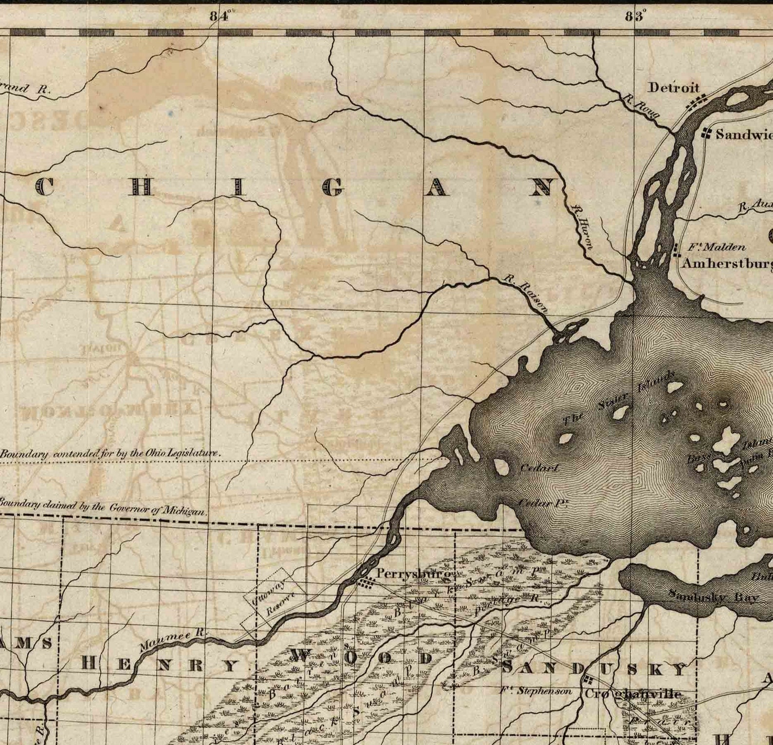 Ohio 1820 Indian Reservations State Map by Bourne Reprint - Etsy