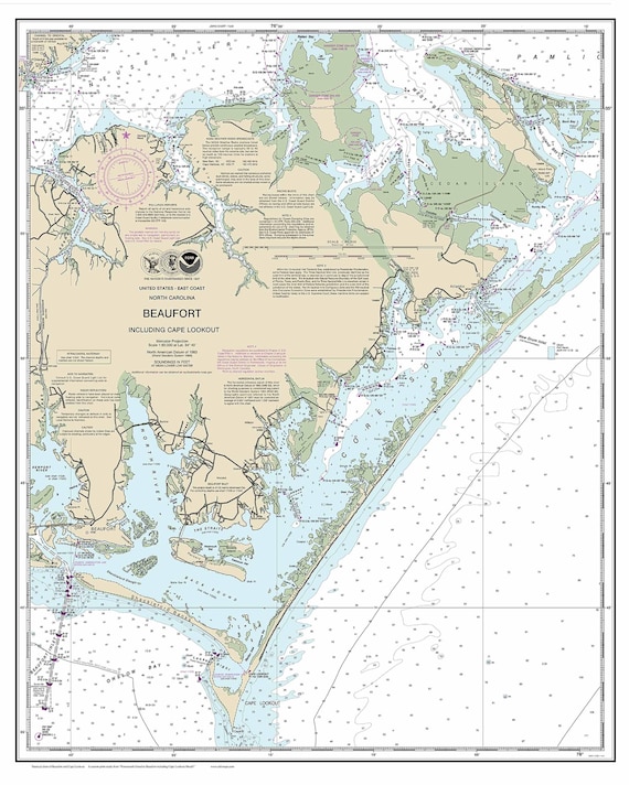 Cape Lookout Map Cape Lookout Bight Map
