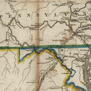 The United States of America 1834 Railroads Map - USA Map RR Reprint ...