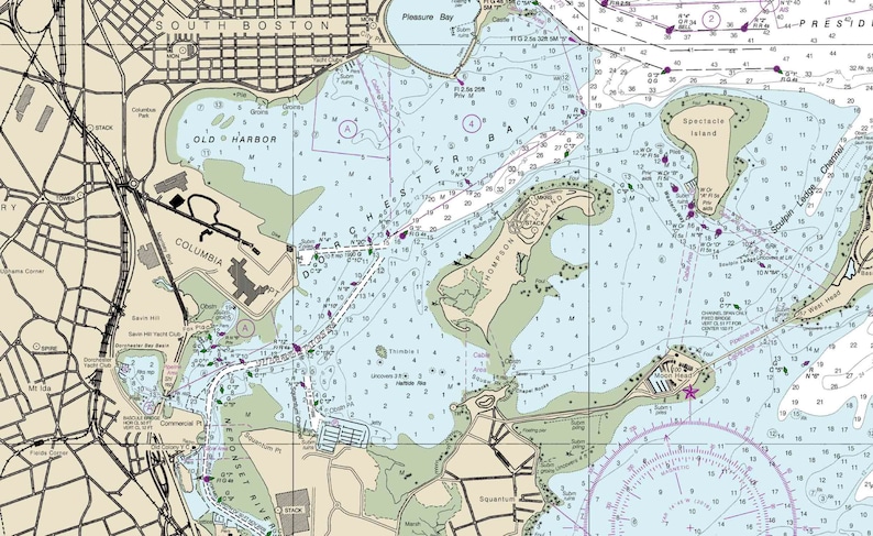 Boston Harbor, Massachusetts - 2016 Nautical Map - Reprint Harbors 246 ...