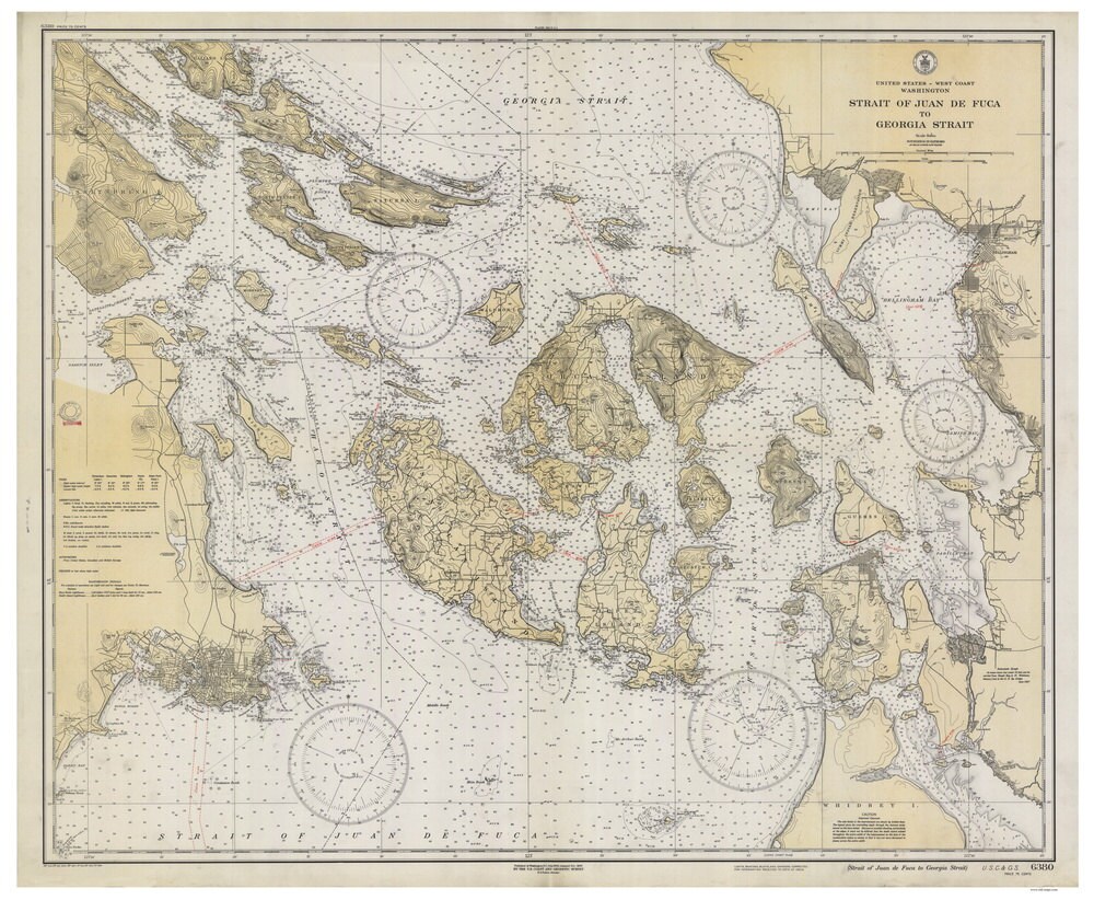 Juan De Fuca Strait Map