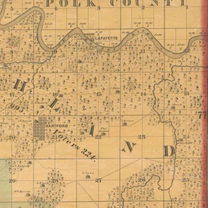Warren County Iowa 1859 Old Wall Map With Landowner Names Farm Lines ...