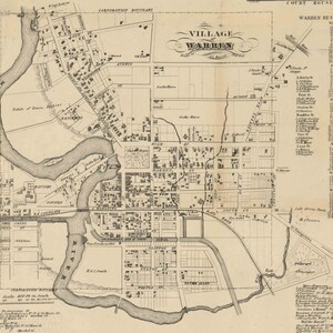 Trumbull County Ohio 1856 - Old Wall Map Reprint With Homeowner Names ...
