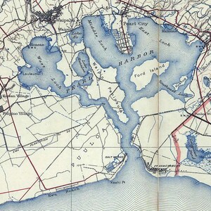 Old Map of Oahu 1938 - USGS Special Map- Hawaiian Islands - Etsy