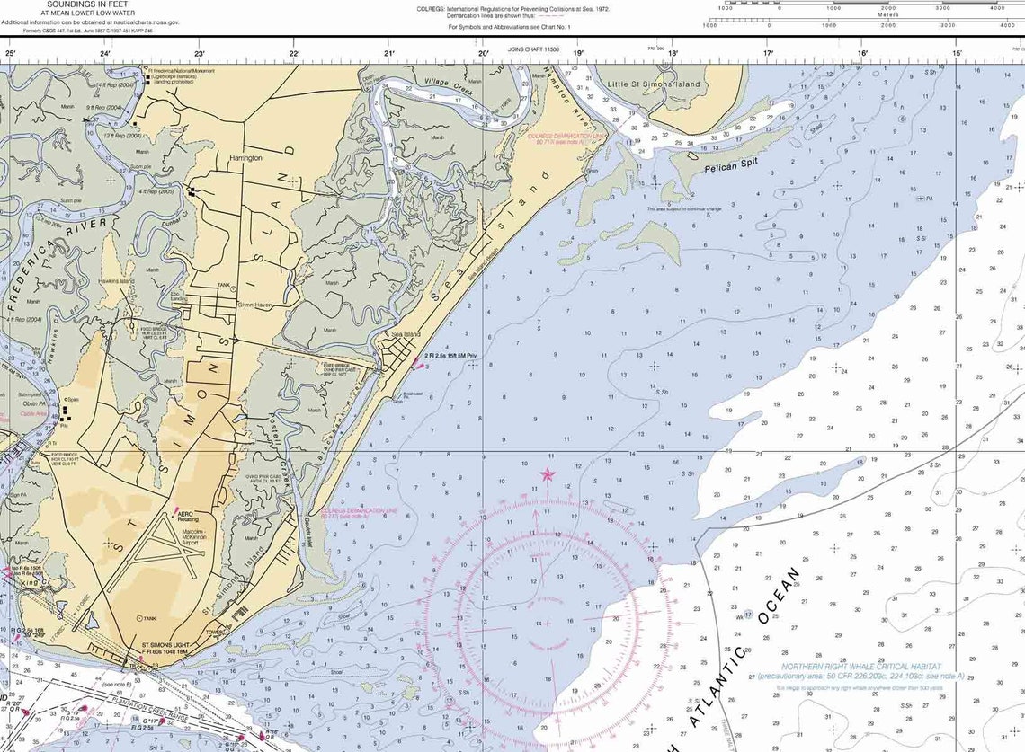 Brunswick Harbor and Turtle River 2012 - St. Simons Sound - Map Old ...