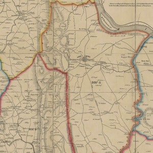 Loudoun County Virginia 1854 Old Wall Map With Homeowners Names Reprint ...