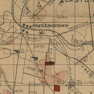Madison County Missouri 1882 - Old Wall Map With Old Placenames Names ...