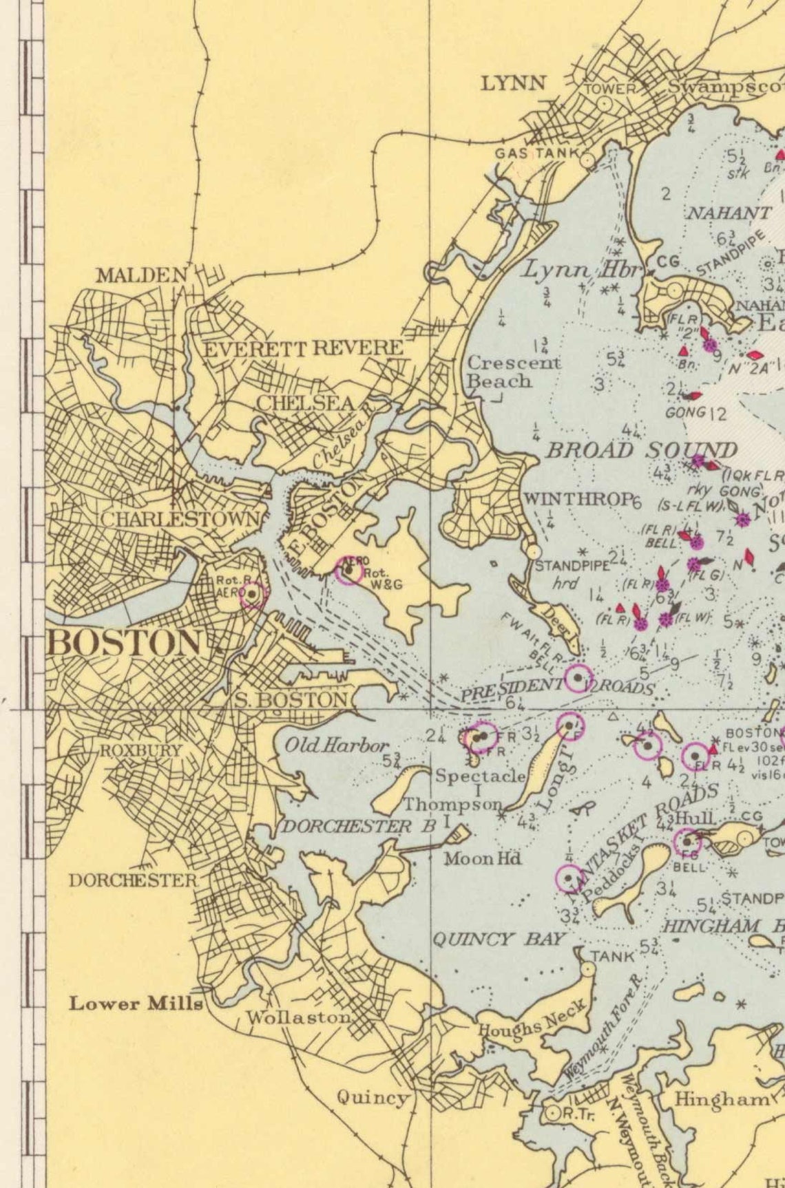 Massachusetts Shoreline Nautical Map 1951 Cape Cod to New - Etsy