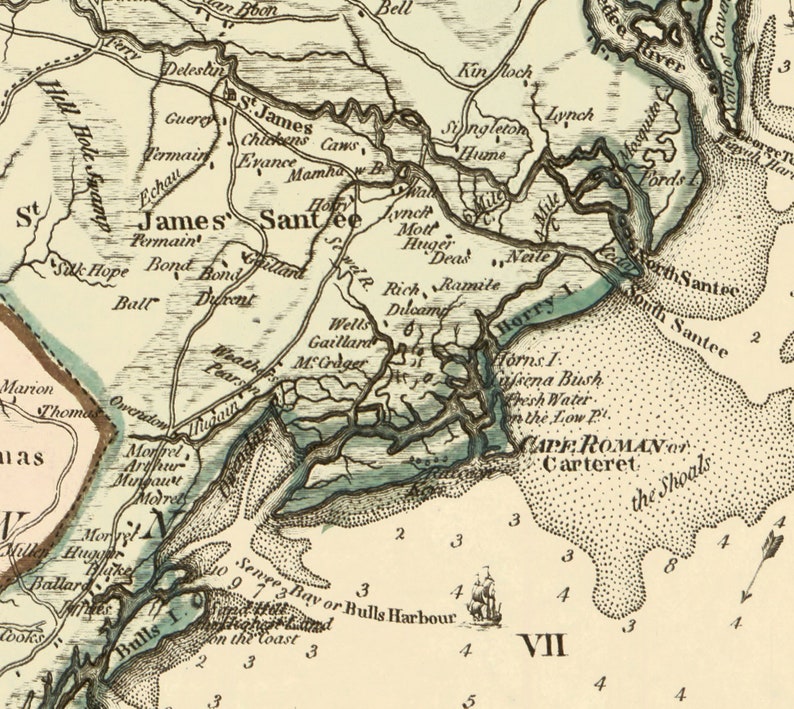 North & South Carolina 1775 State Map Henry Mouzon Reprint | Etsy