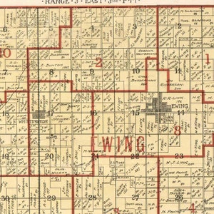 Franklin County Illinois 1900 - Old Wall Map Reprint With Landowner ...