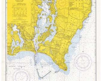 Point Judith Harbor RI 2013 Nautical Map by the USCGS - Etsy