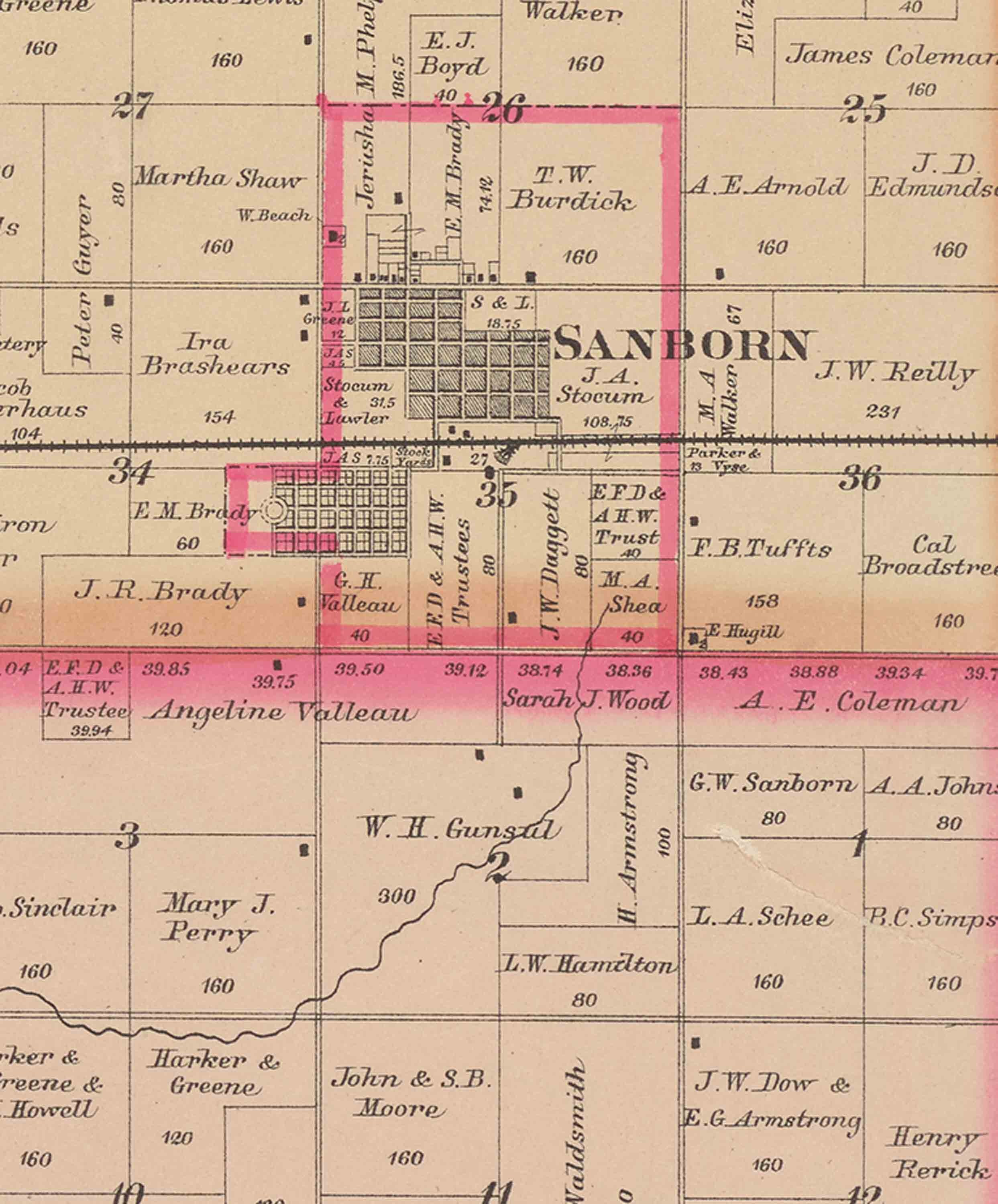 O'Brien County Iowa 1884 Old Wall Map with Landowner | Etsy