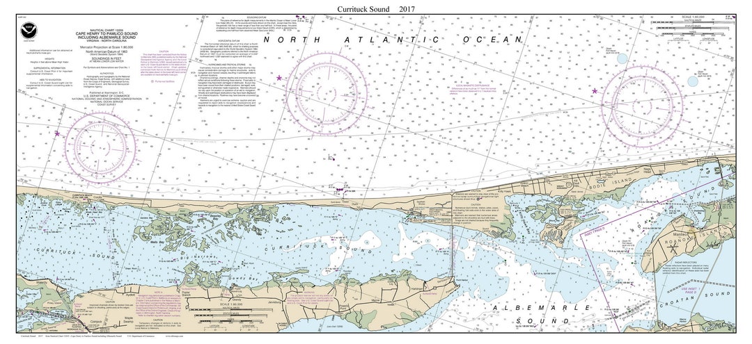 Currituck Sound and Roanoke Island 2017 Map Nautical Chart North ...