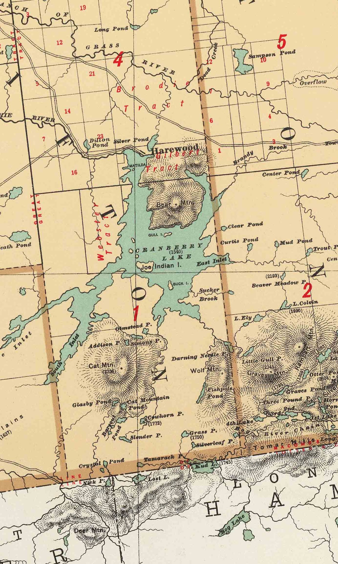 St Lawrence County 1895 Map New York Reprint Land Patents Bien - Etsy