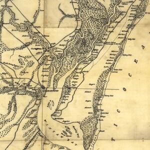 Georgetown District South Carolina 1825 - County Wall Map - Homeowner ...