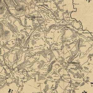 Greene County Virginia 1875 Old Wall Map With Homeowner Names - Reprint ...