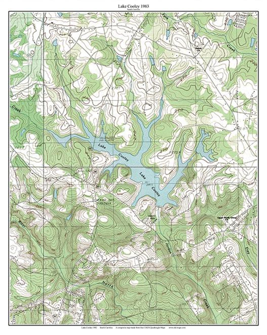 Lake Cooley 1983 Oid Topographic Map USGS Custom Composite Reprint ...