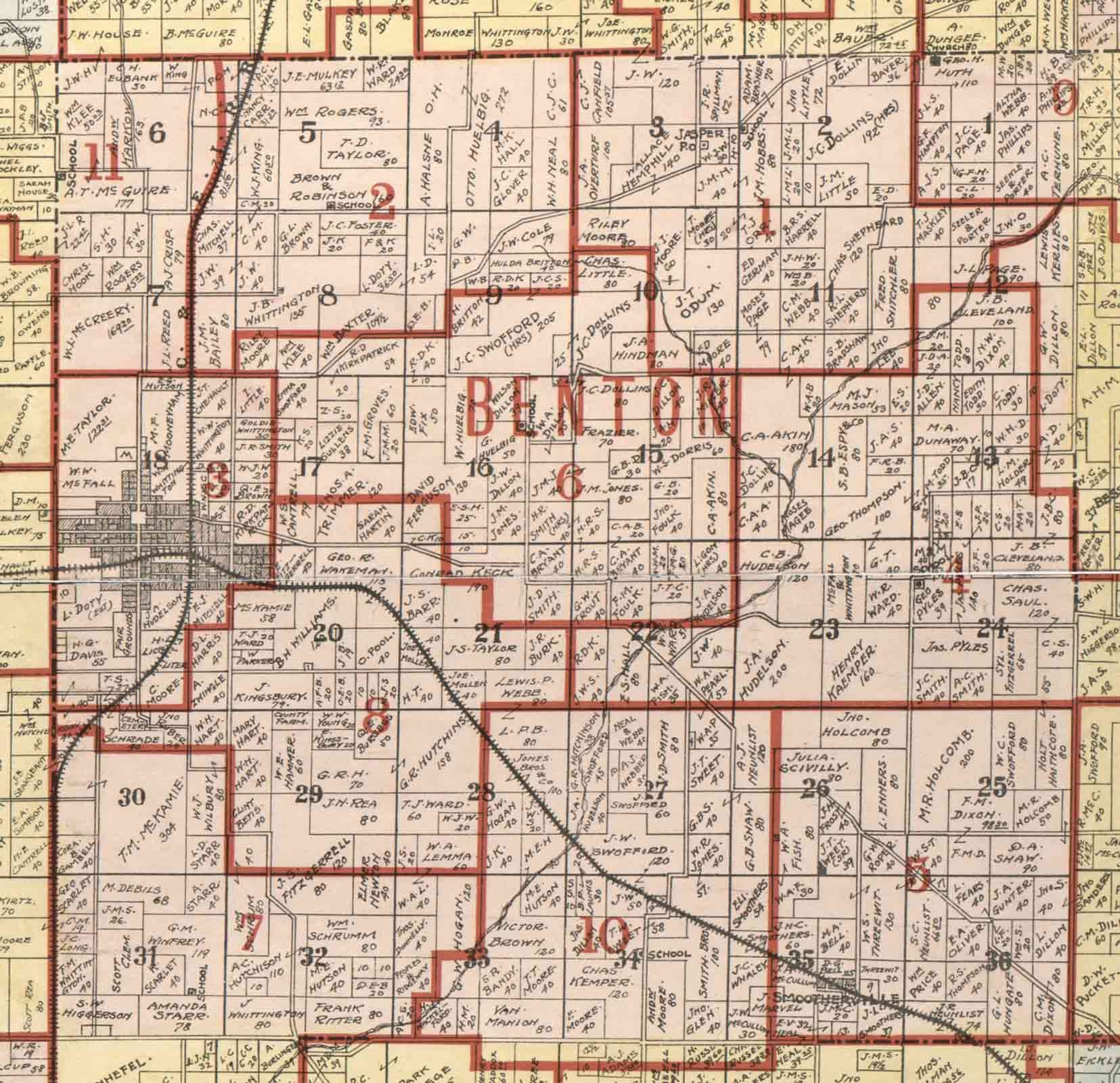 Franklin County Illinois 1900 Old Wall Map Reprint with | Etsy