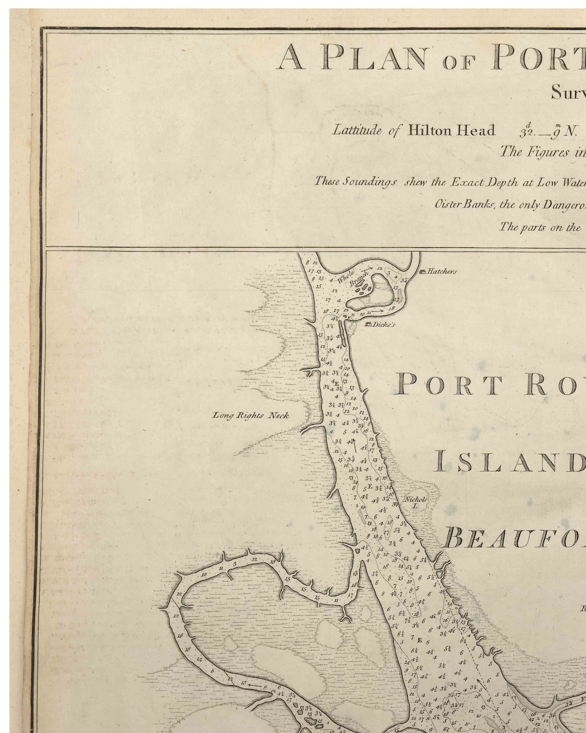 Port Royal 1777 Map South Carolina Hilton Head Island - Etsy
