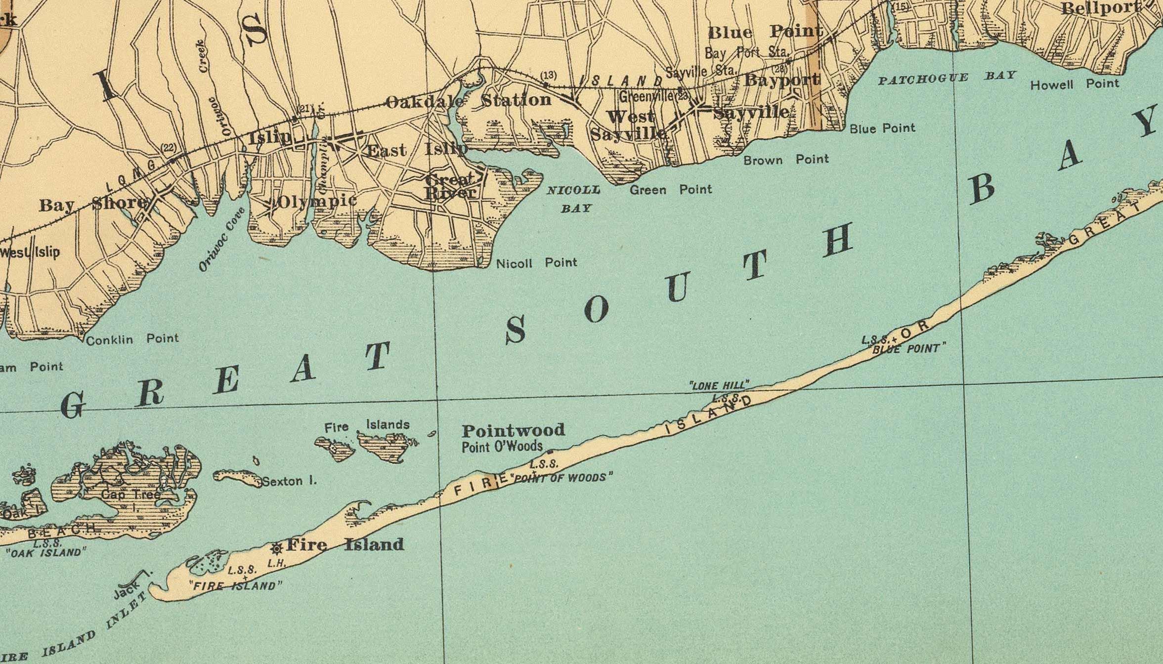 Suffolk County Long Island 1895 Map New York Reprint Bien | Etsy