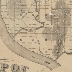 Madison County Alabama 1875 - Old Wall Map With Landowner Names ...