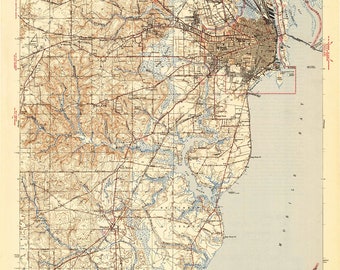 Mobile River Map - Etsy