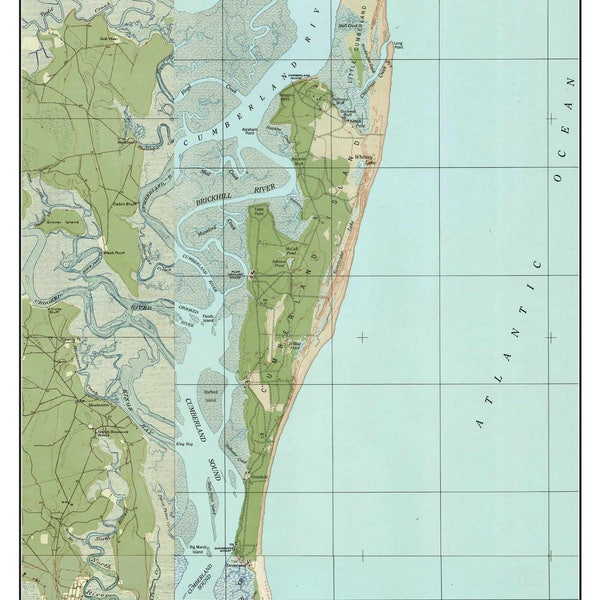 Map of Cumberland Island Georgia - Etsy
