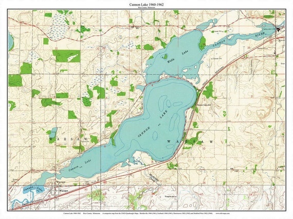 Home & Living Emily Lakes 1965 Map Reprint Old Topographic USGS Custom ...