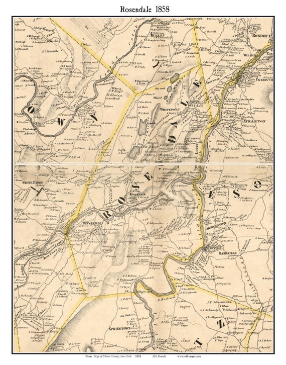Map Of Rosendale Ny